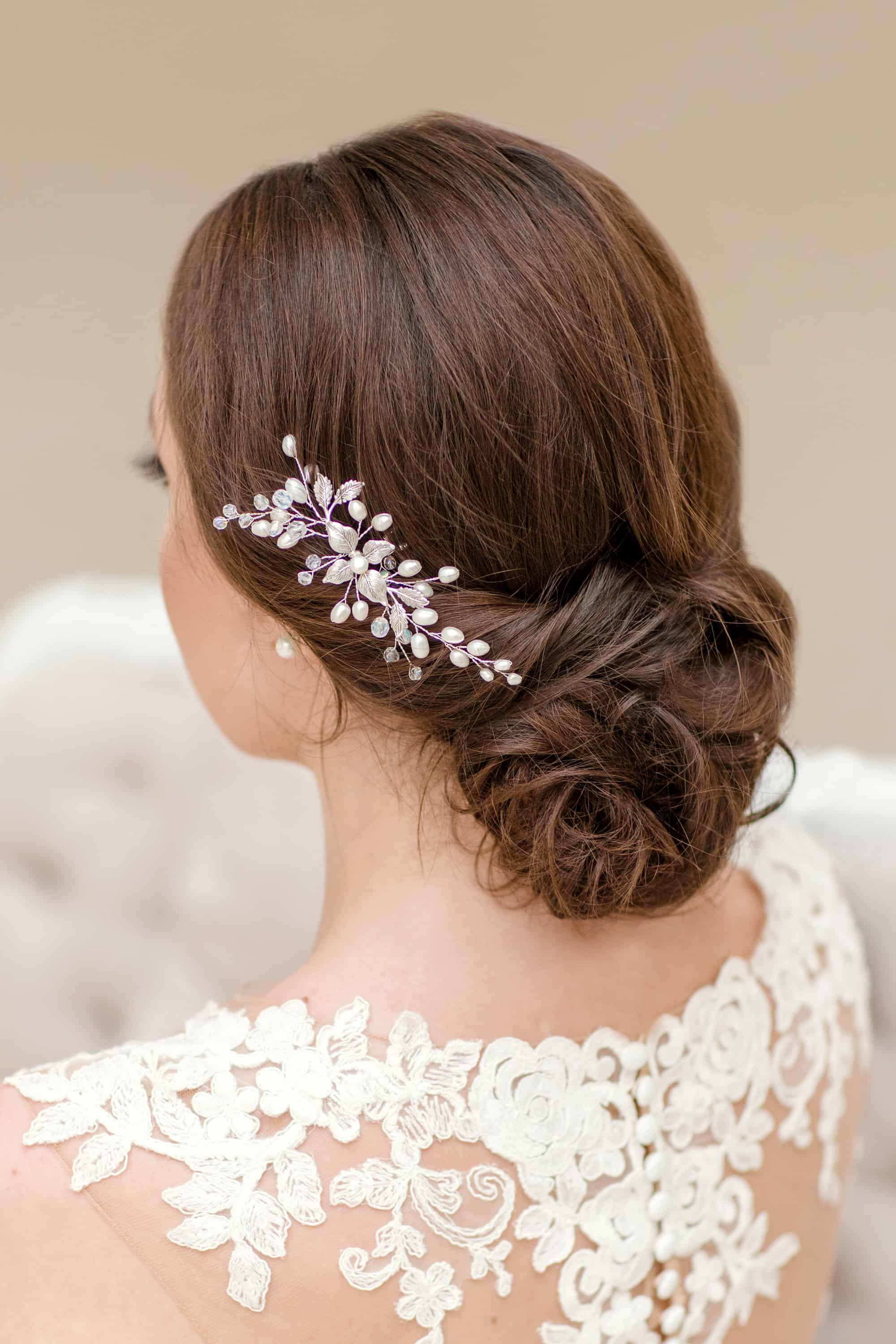 Accesoriu de par mireasa cu perle si cristale - Angelle - Studio Josephine
